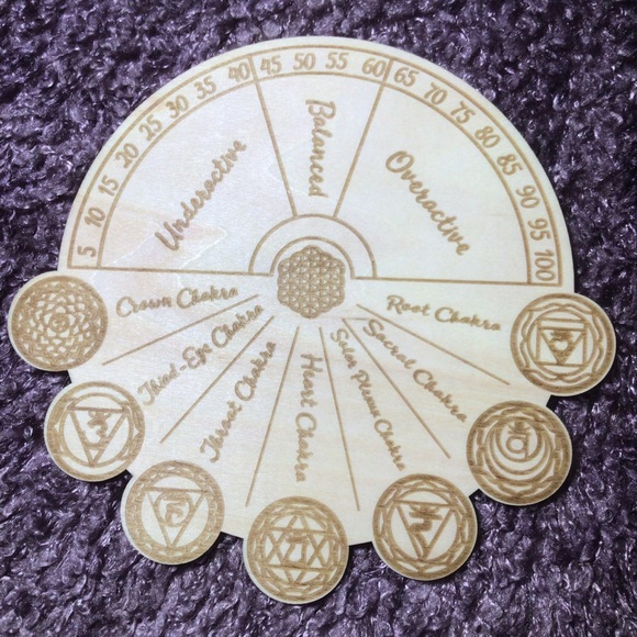 Other | Dowsing Pendulum Chakra Divination Wood Plate | Poshmark